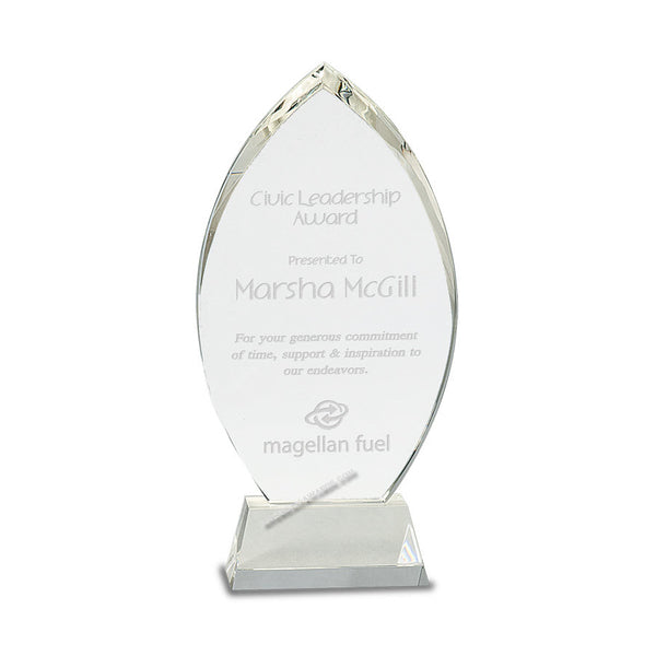 Crystal Oval Trophy: American Trophy & Award Company Los Angeles, CA
