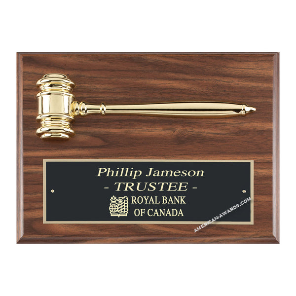 WP100 Gavel Plaque: American Trophy & Award Company Los Angeles, CA